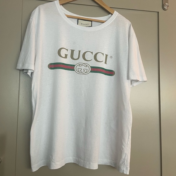 Gucci | Shirts | Authentic Gucci Logo Tshirt | Poshmark